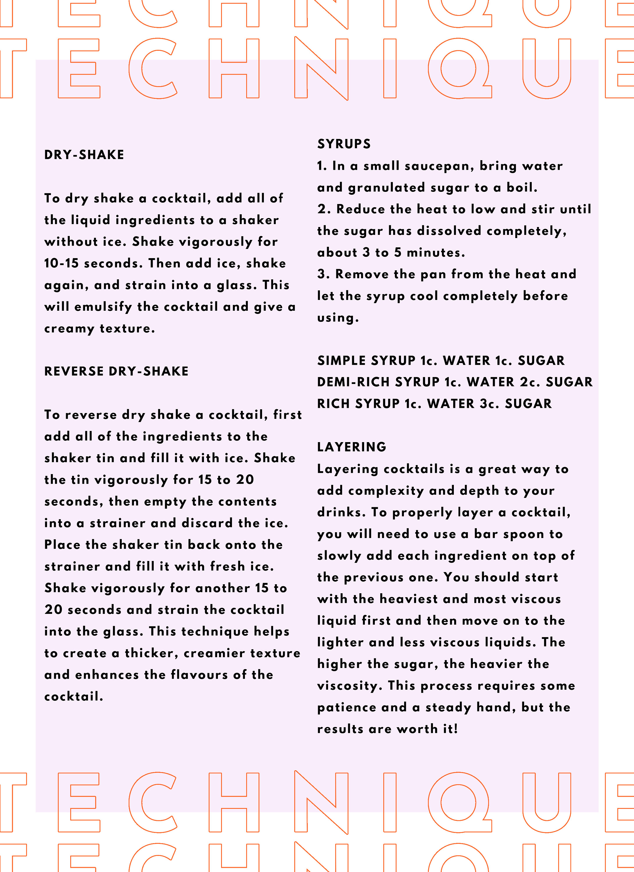 Printable Guide and Organizer for Bartenders Mobile Bartenders With Checklist, Shopping List ...