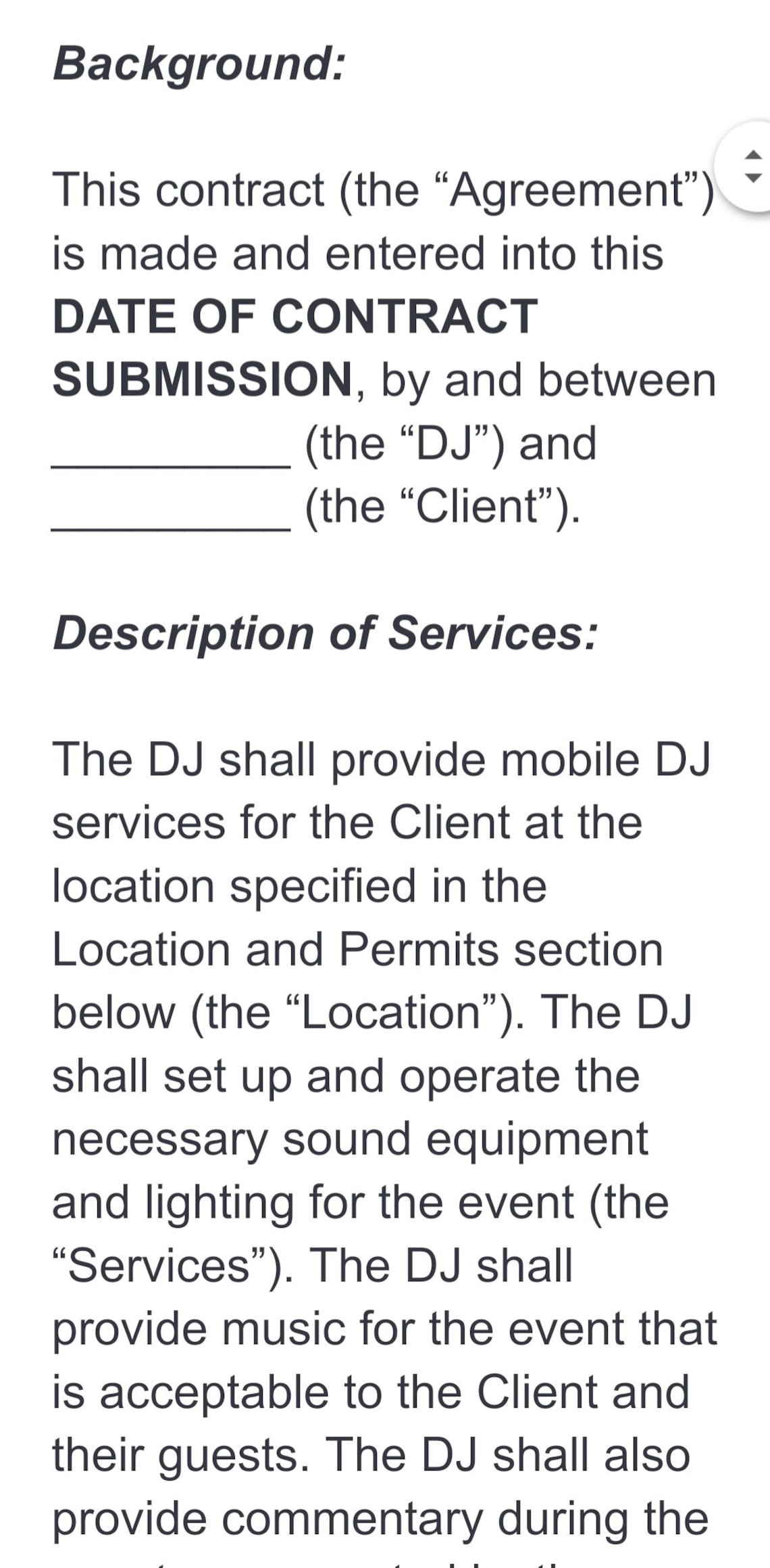 Editable MOBILE DJ Contract Template - THOROUGH, 6 Pages, Ultra ...