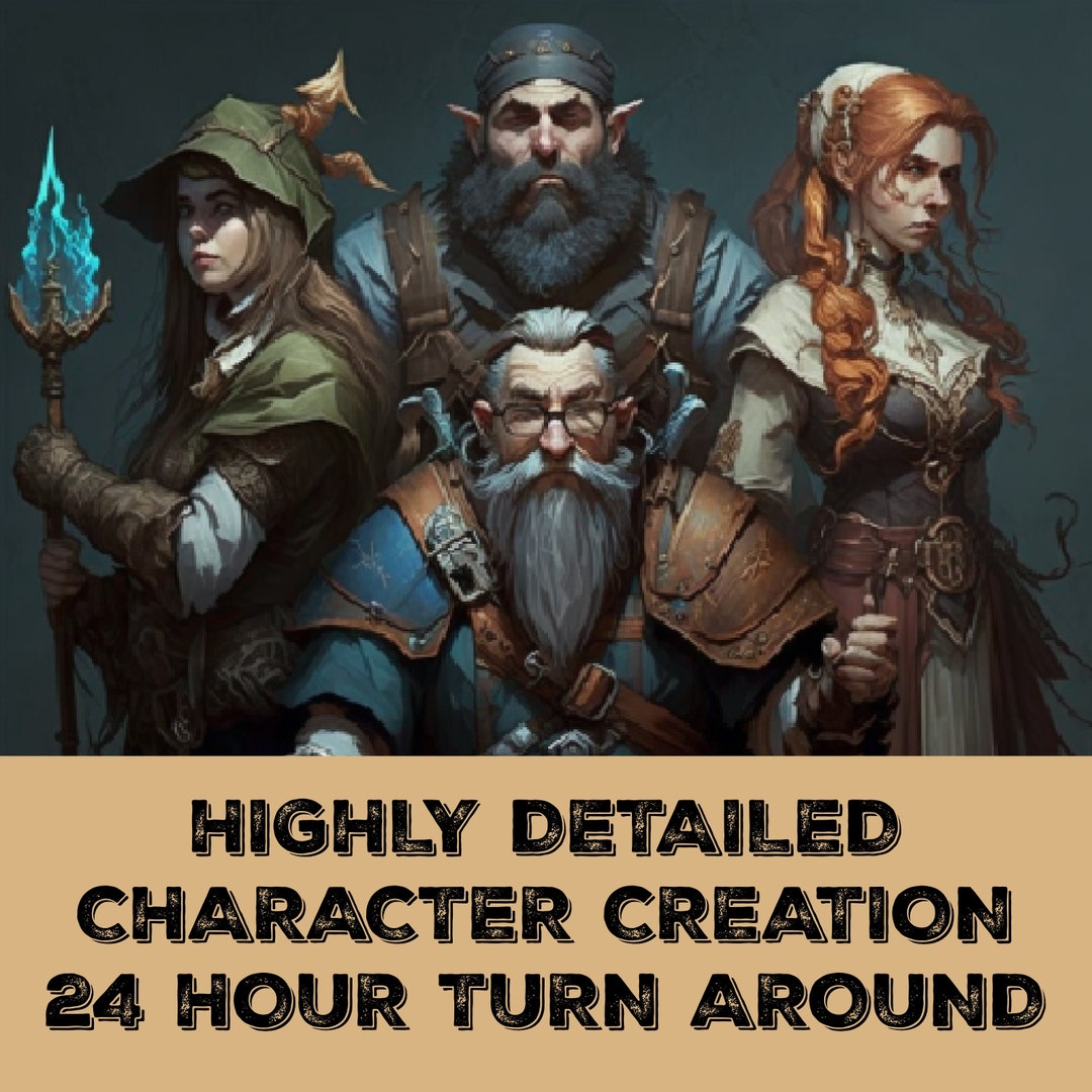 24 Hour Custom Character Design - for Gamers, D&D Players, Books and ...