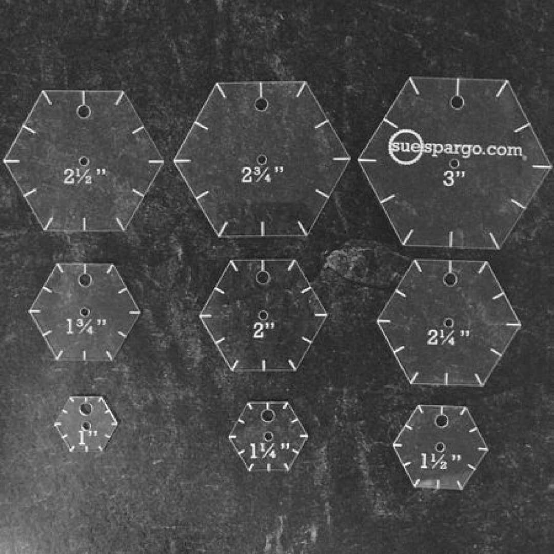 Hexagon Easy Template Set - Sue Spargo's - Etsy