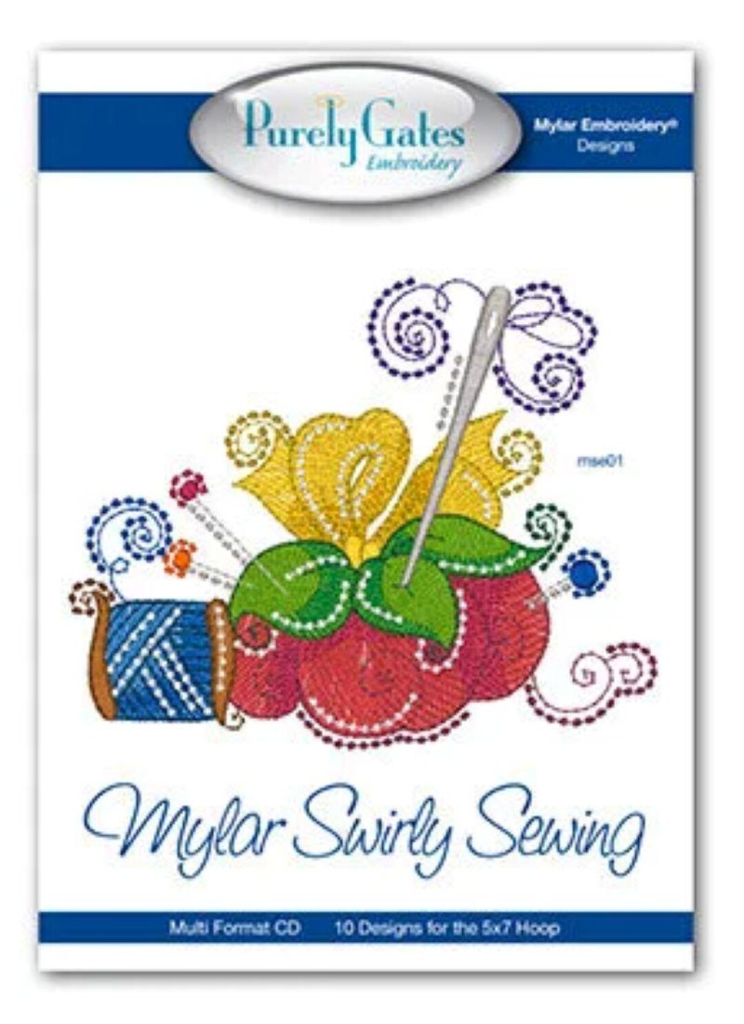 Mylar Swirly Sewing In-the-hoop Embroidery Design Collection by Purely ...