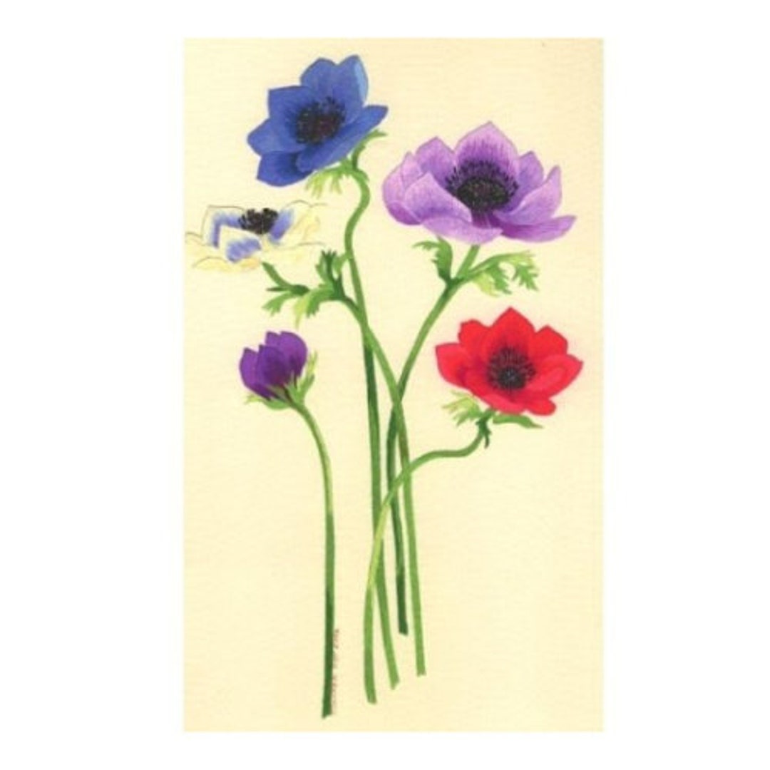 Anemones B Y Roseworks Embroidery Designs DAN1 - Etsy