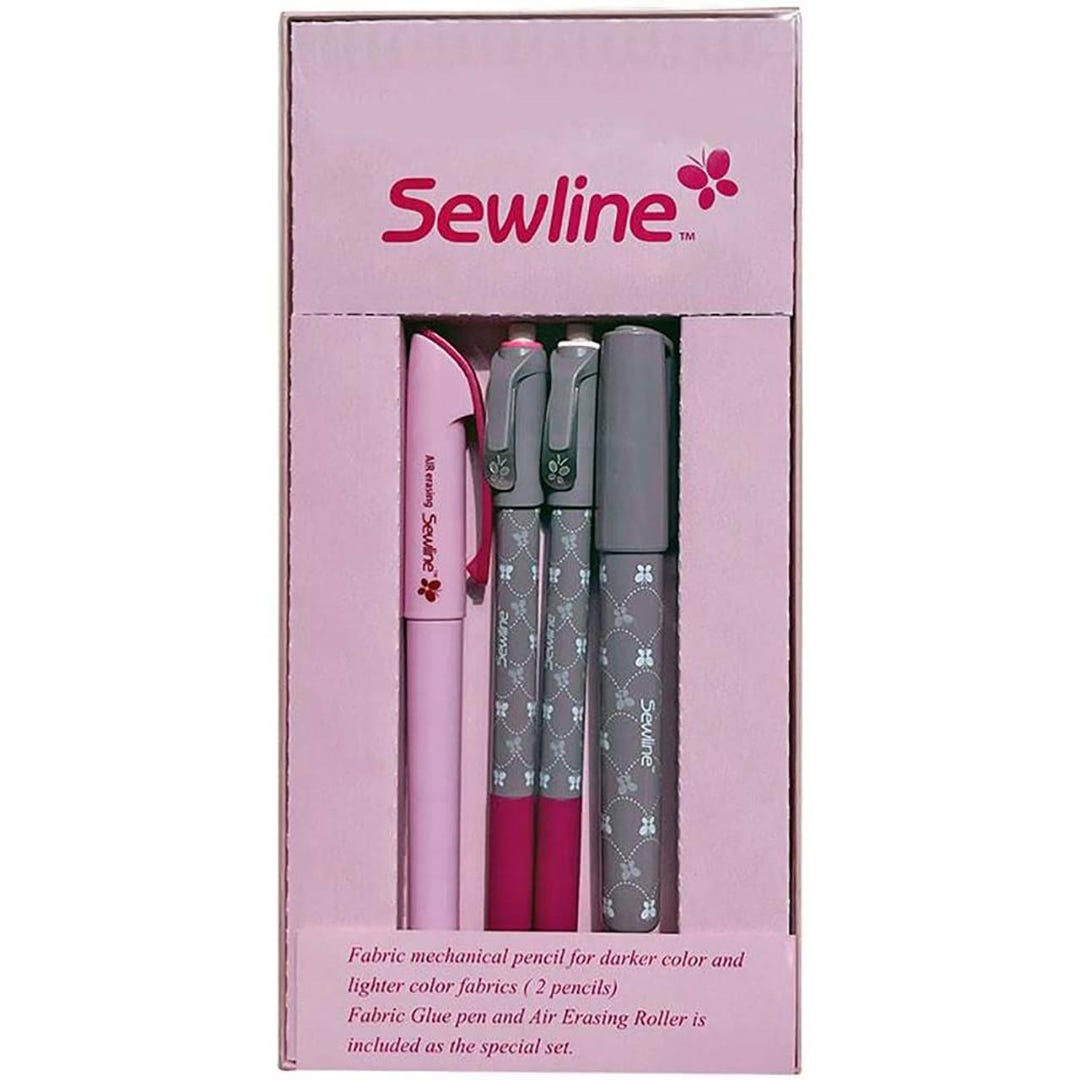 Sewline Special Gift Set - 2 Fabric Mechanical Pencils, Fabric Glue and ...