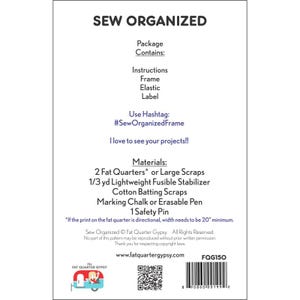 Sew Organized Pattern and Frame Designer: Joanne Hillestad FQG150 - Etsy