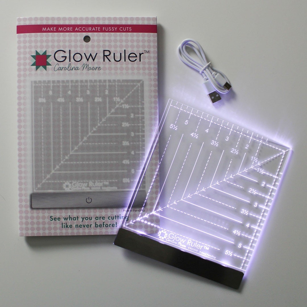 Glow Ruler 6 1/2" X 6 7/8" - the Ruler That Lights up Your Fabric by ...