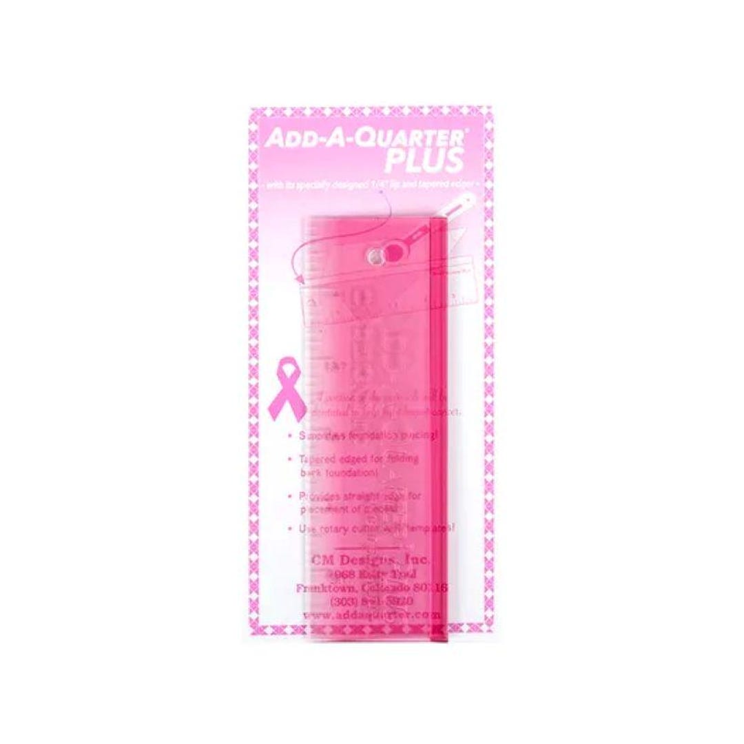 Add-a-quarter Plus 6" Pink Ruler – CM Designs ADA06PLUS-PINK – Quilting ...