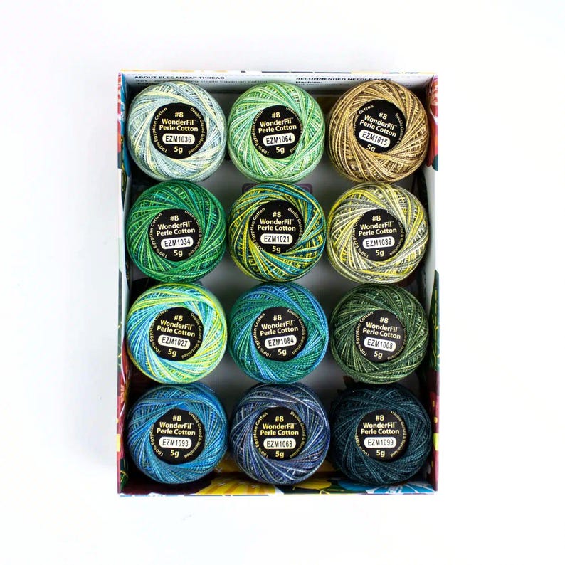 Wonderfil Eleganza™ #8 Variegated Perle Cotton Thread Pack – Meadow ...