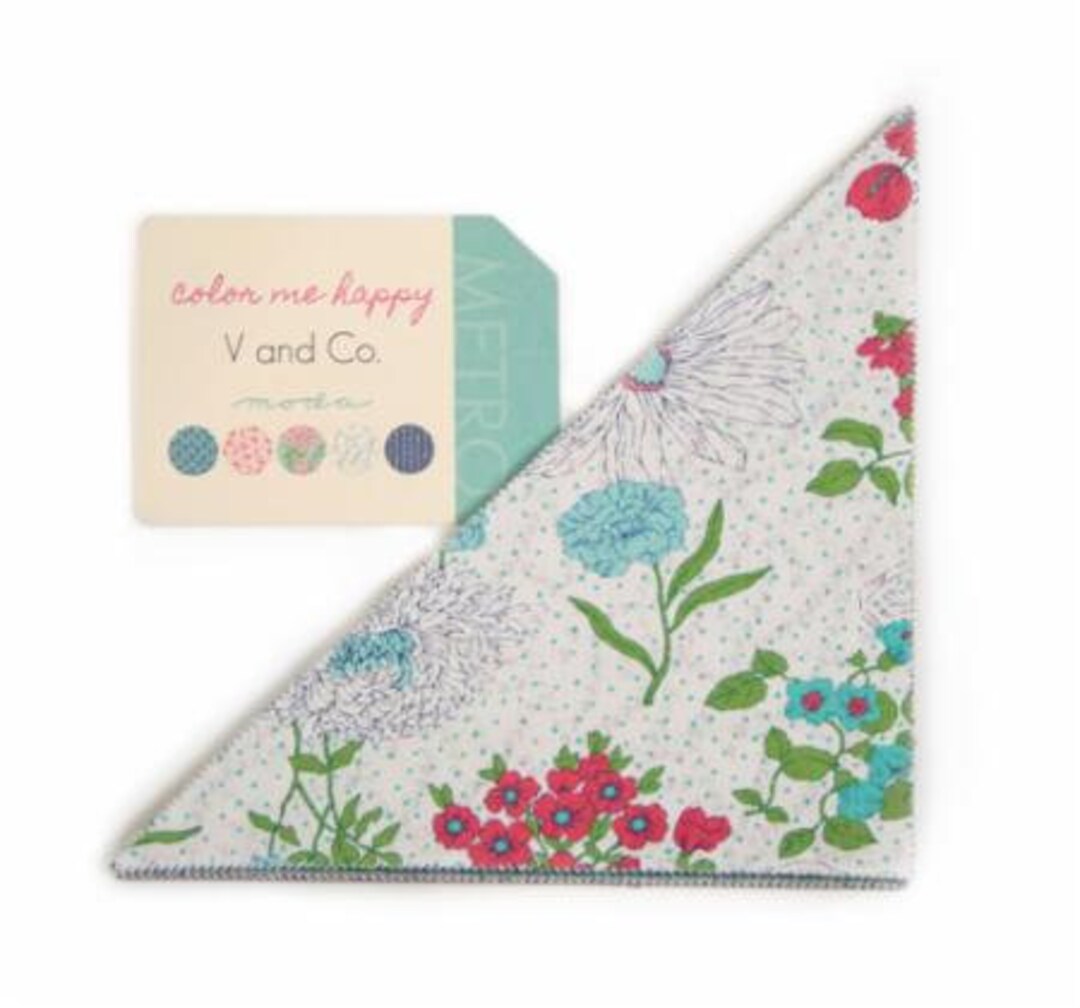 Color Me Happy ~ Slice Pack - (42) 10" by 10" Half Square Triangles by ...