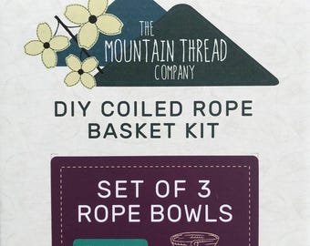 DIY Coiled Rope Basket Kit - Set of 3 Rope Bowls - Etsy