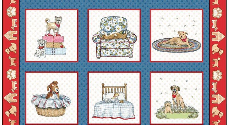 A Place to Call Home Dog Panel – 1425-78 by Grace Violet for Henry ...