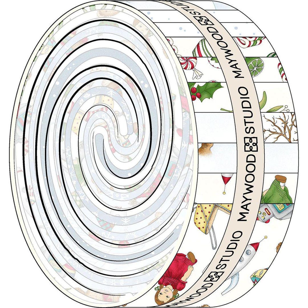 Christmas Joys Flannel by Kris Lammers for Maywood - (40) 2.5" X 42 ...