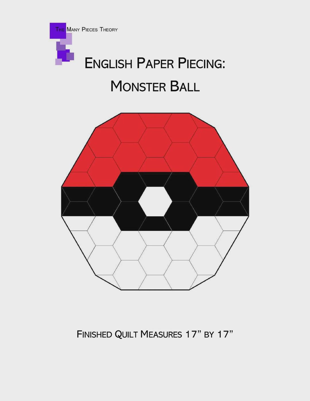 English Paper Piecing: Gaming - Monster Ball- 17" X 17" Finished - by ...