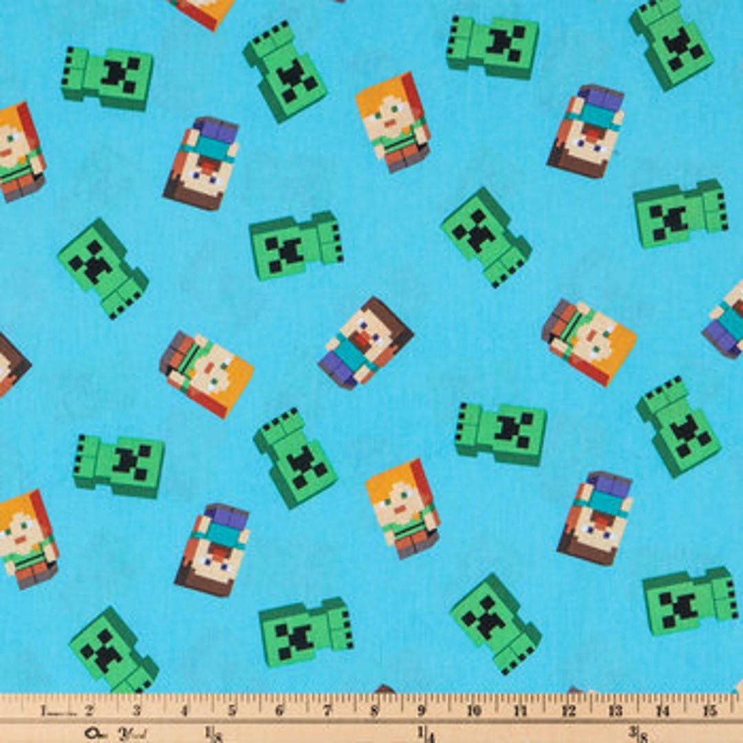 Minecraft Friends Fabric by Springs Creative – 100% Cotton – Sold by ...