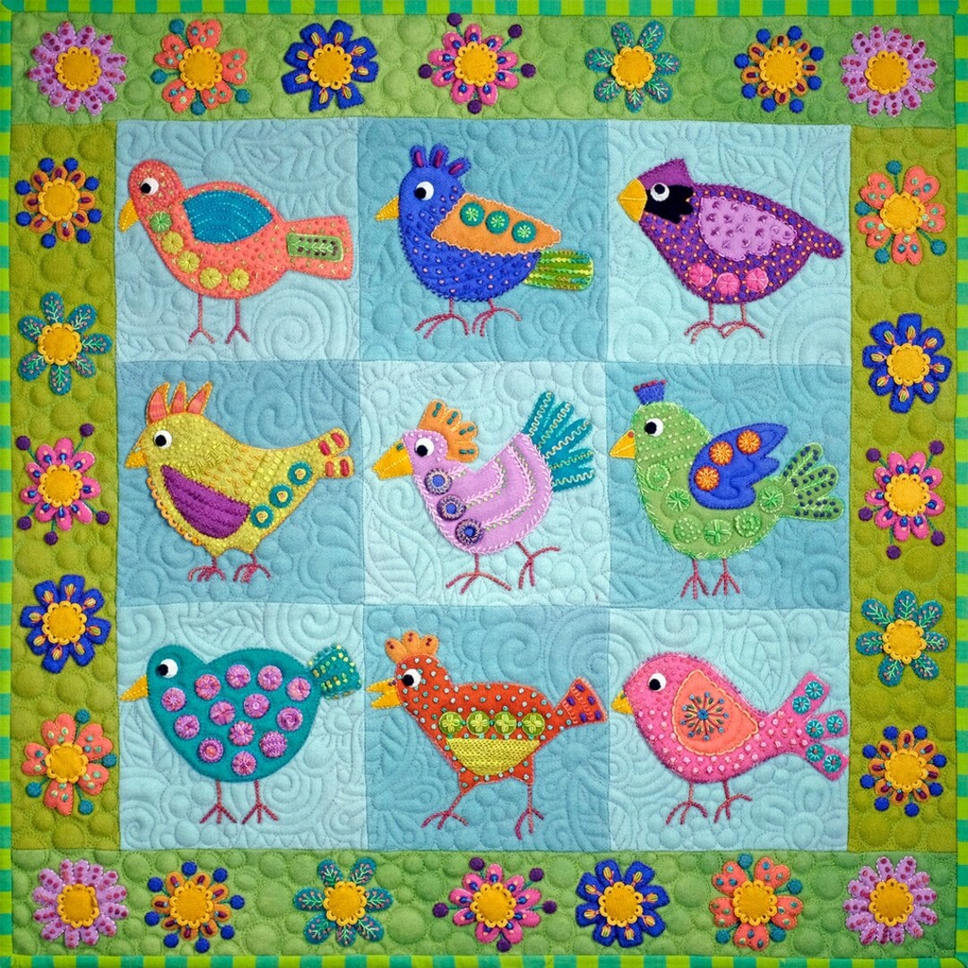 Chirp Quilt Kit by Sue Spargo for Beginners - Etsy UK