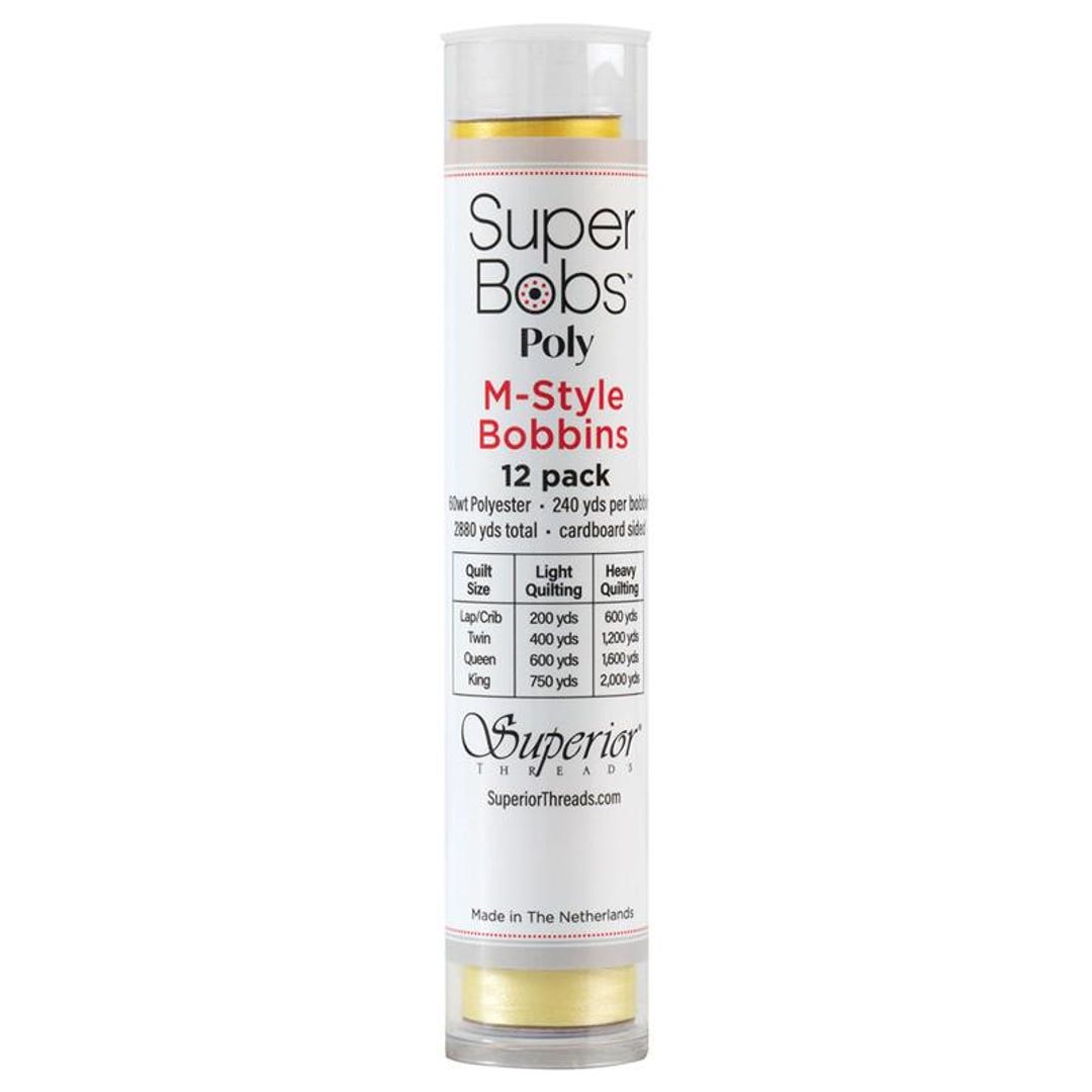 Superior Threads Super Bobs Poly – M-style Pre-wound Bobbins – 60wt ...