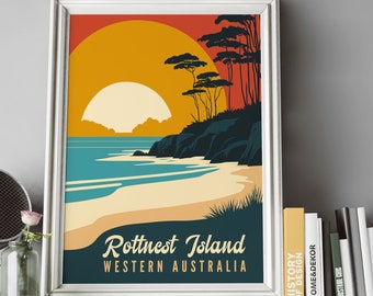 Rottnest Island Perth Western Australia WA. Vintage Travel - Etsy Australia