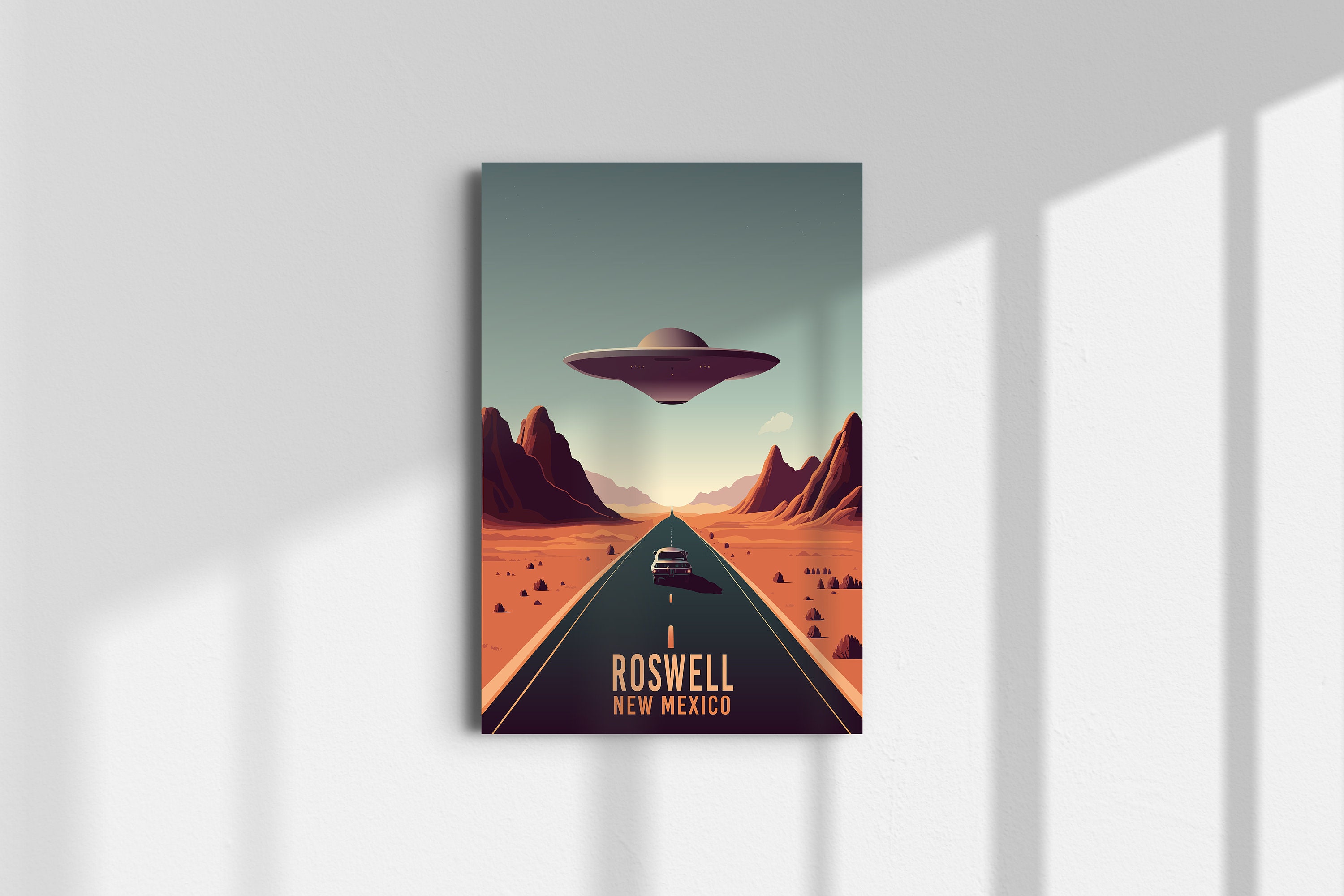 Roswell New Mexico Retro Travel Poster Vintage Travel Poster | Digital ...