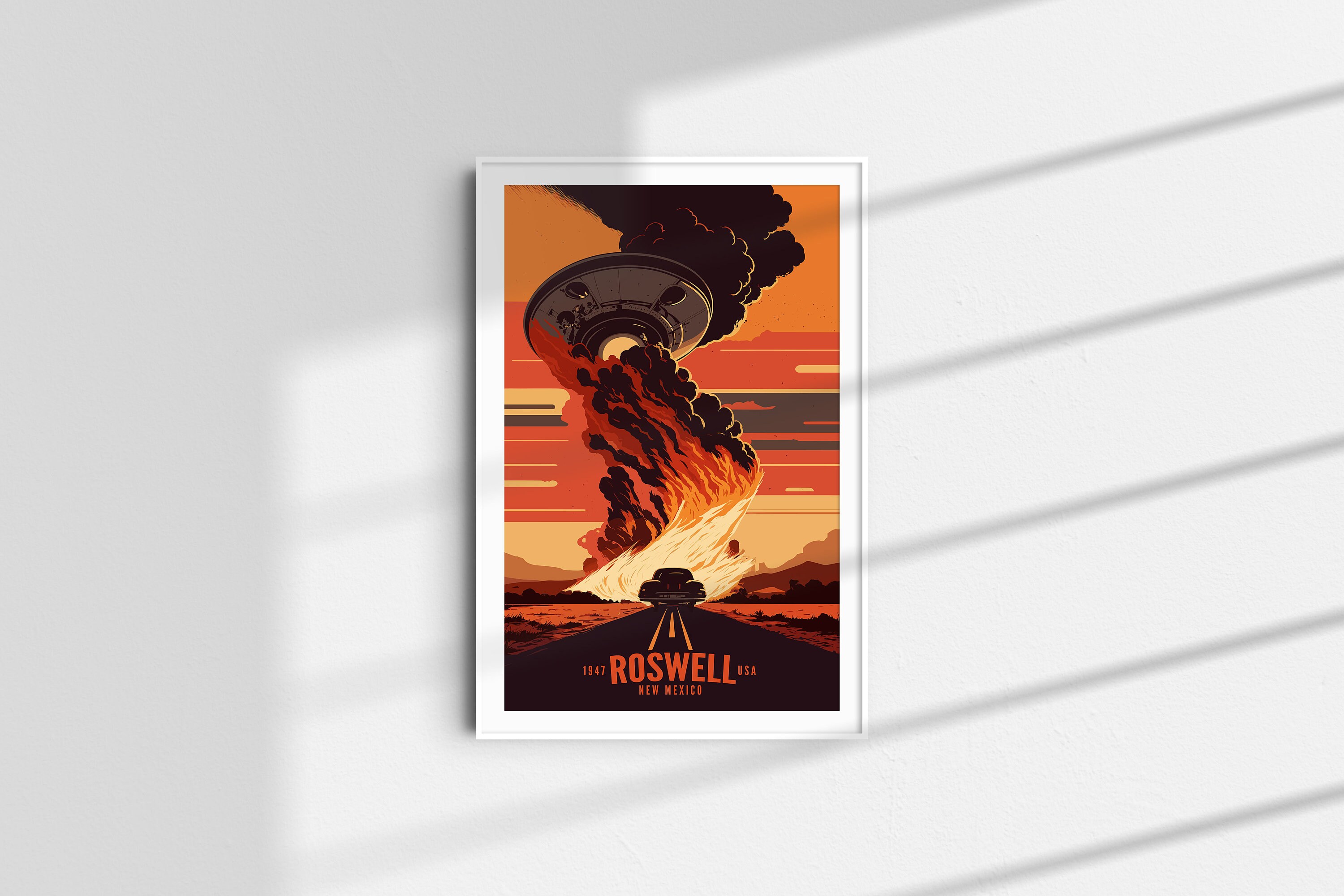 Roswell New Mexico Retro Travel Poster Vintage Travel Poster | Digital ...