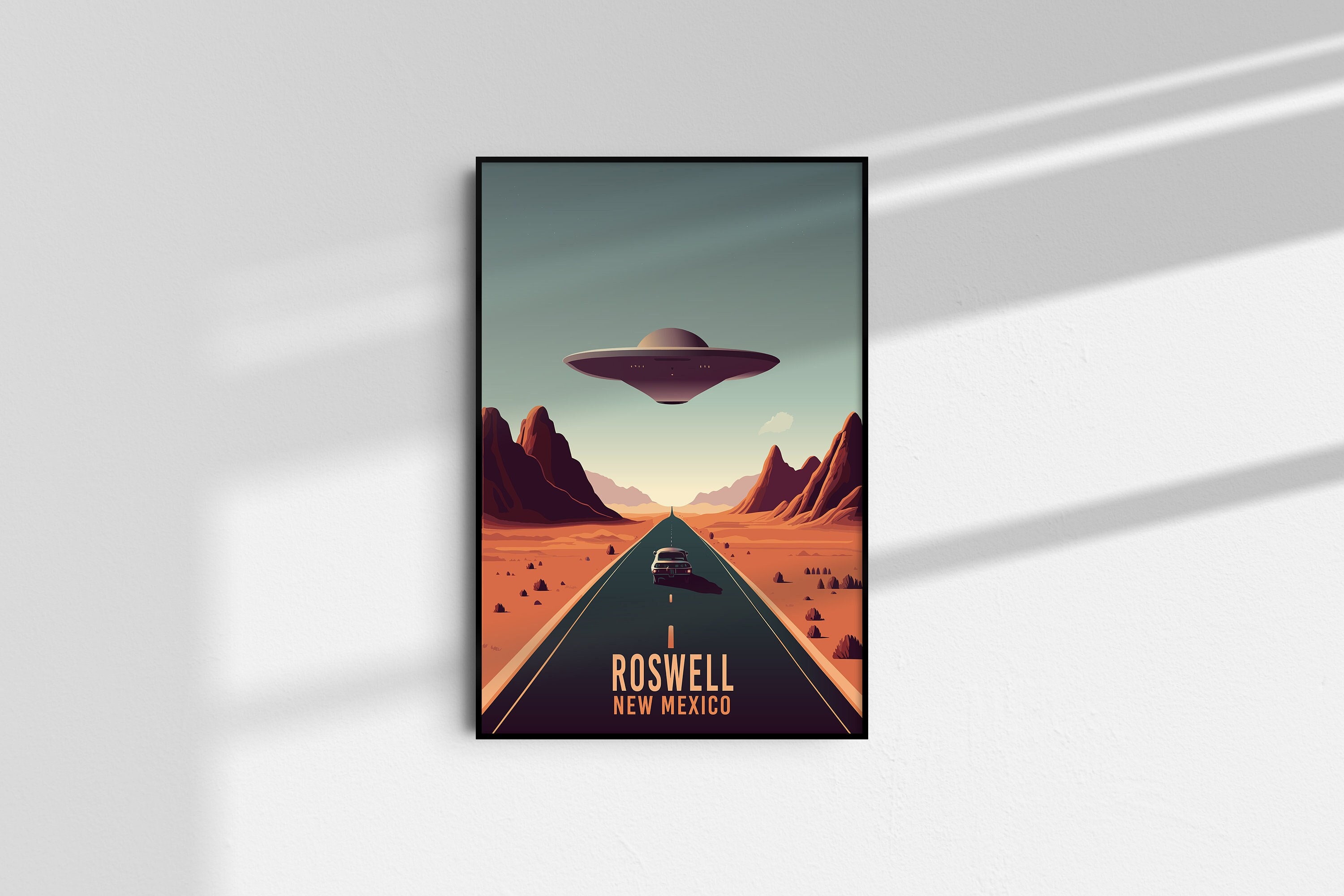 Roswell New Mexico Retro Travel Poster Vintage Travel Poster | Digital ...