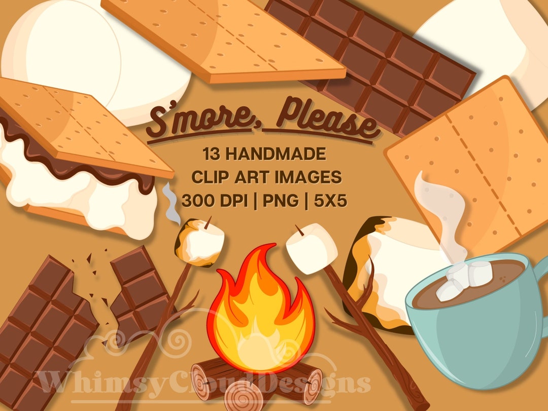 Cozy Smore Clipart Bundle - Handmade, Scrapbooking, Stickers, Camping ...