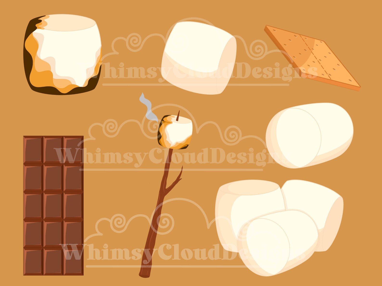 Cozy Smore Clipart Bundle - Handmade, Scrapbooking, Stickers, Camping ...