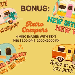 Retro Campers Clip Art -camping Png-handmade-vintage-trailer-summer ...