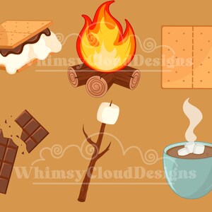 Cozy Smore Clipart Bundle - Handmade, Scrapbooking, Stickers, Camping ...