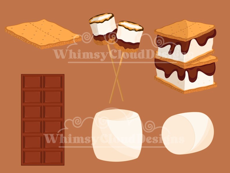 Smore PNG Clipart Set-colorful and Cozy Camping Digital Elements-png ...