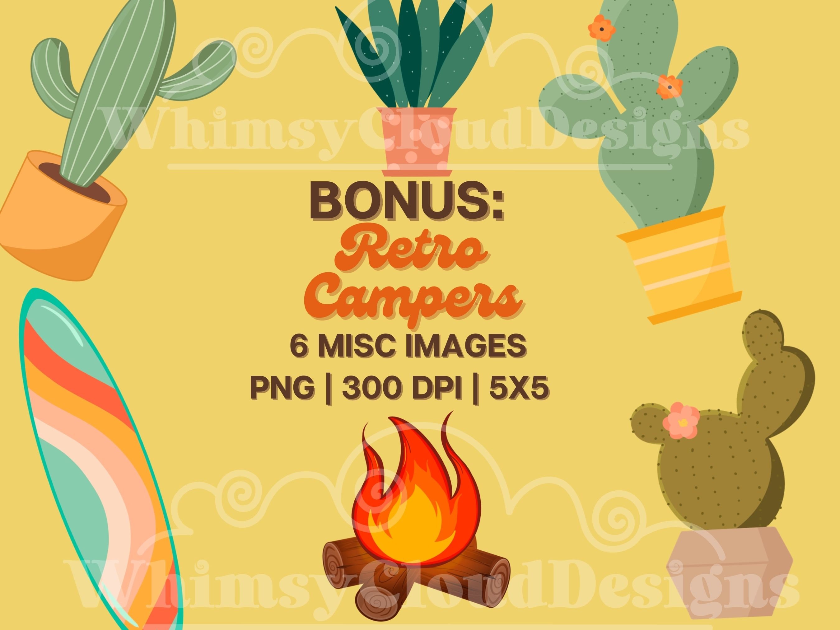 Retro Campers Clip Art -camping Png-handmade-vintage-trailer-summer ...