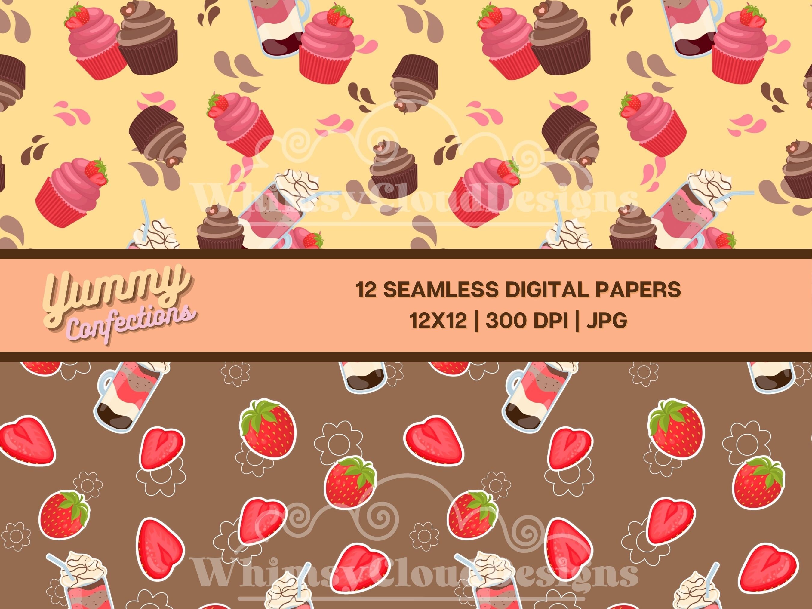 Baked Sweets Seamless Digital Paper-handmade-brownie Patterns-cookie ...
