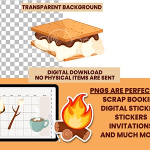 Cozy Smore Clipart Bundle - Handmade, Scrapbooking, Stickers, Camping ...