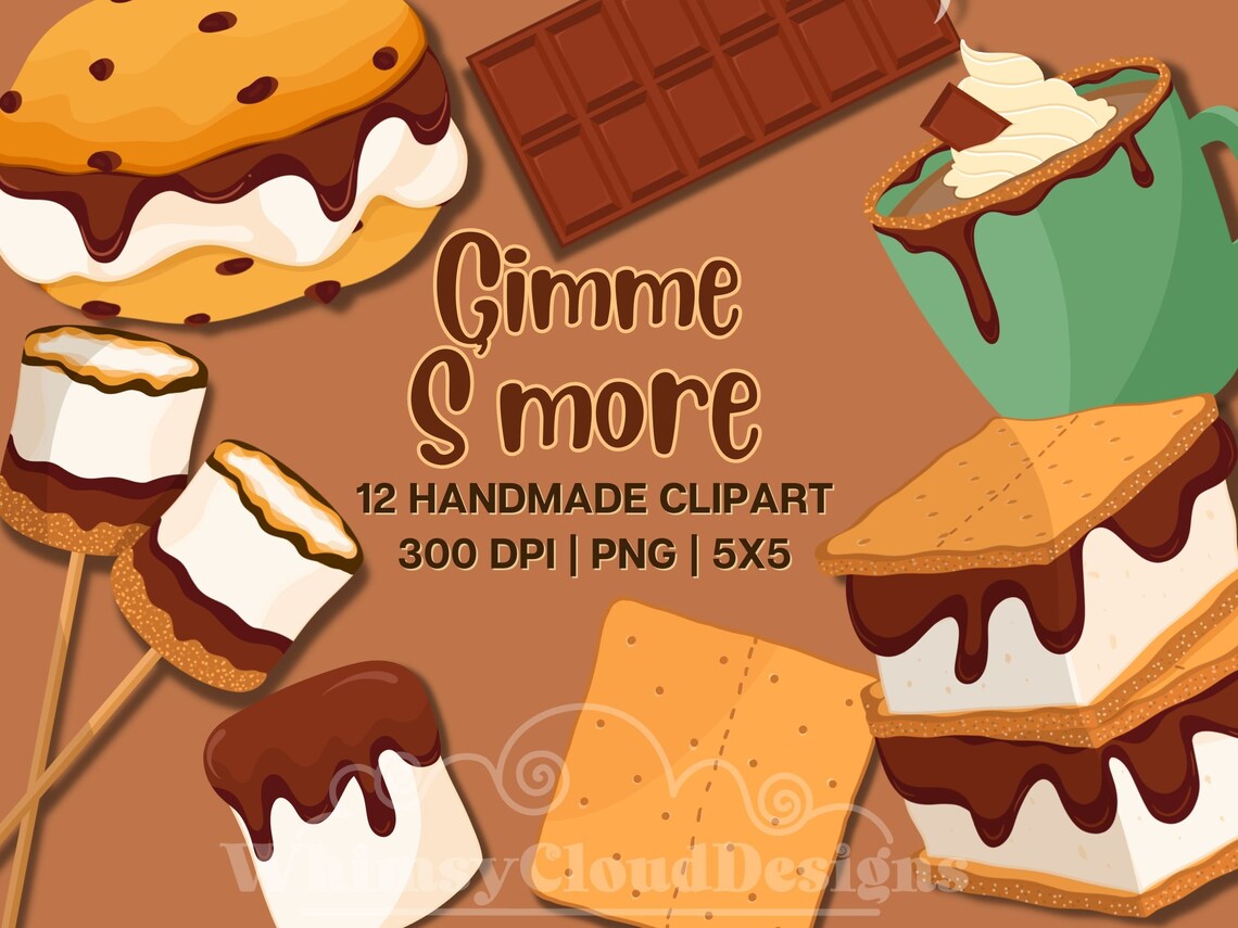 Smore PNG Clipart Set-colorful and Cozy Camping Digital Elements-png ...