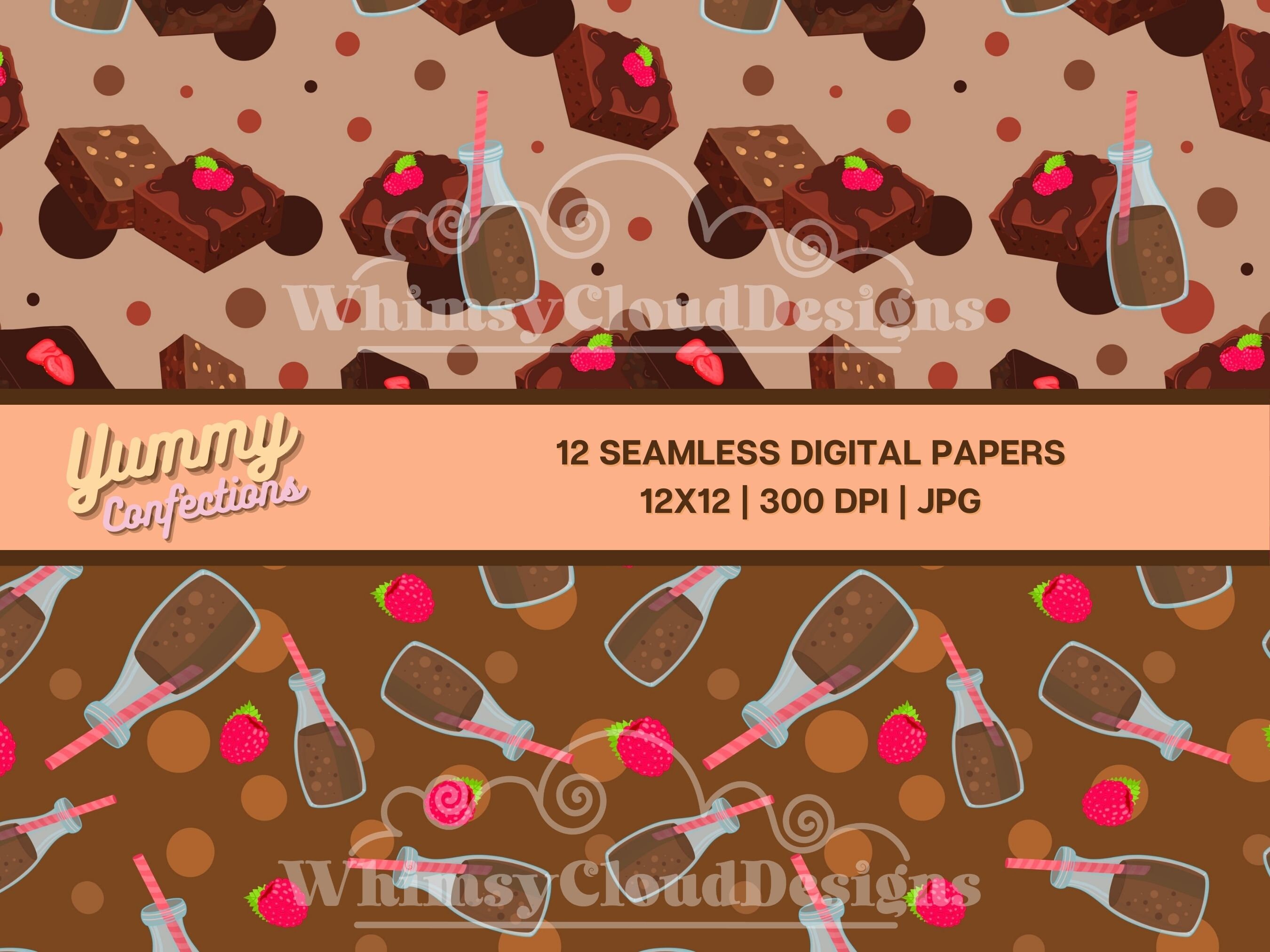 Baked Sweets Seamless Digital Paper-handmade-brownie Patterns-cookie ...