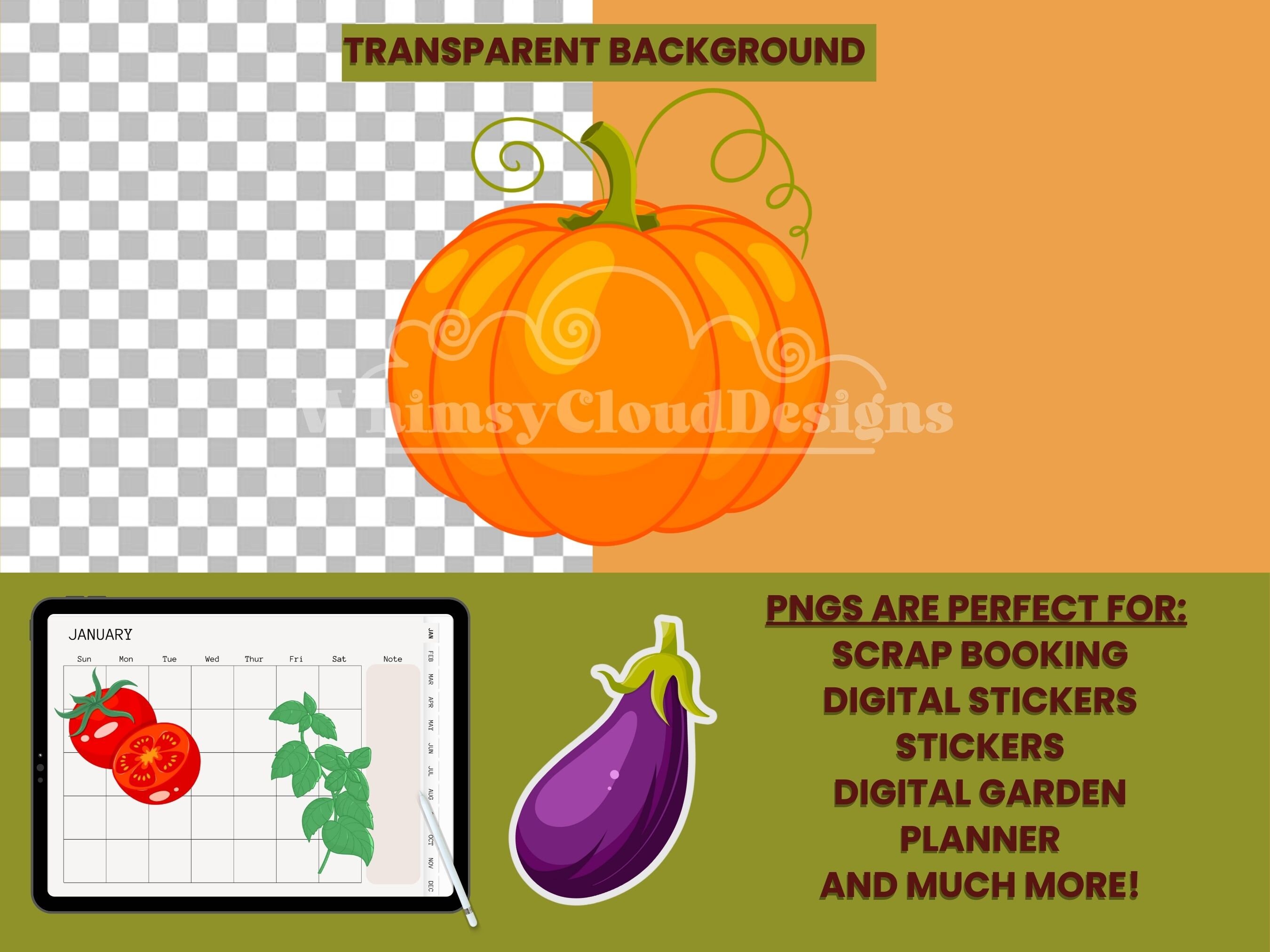 Garden Vegetable Clipart Set Gardening Clip Art-handmade-png-spring ...