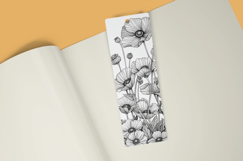 Printable Bookmark Set - Flower Theme Coloring Collection | 2"x6" | Set ...