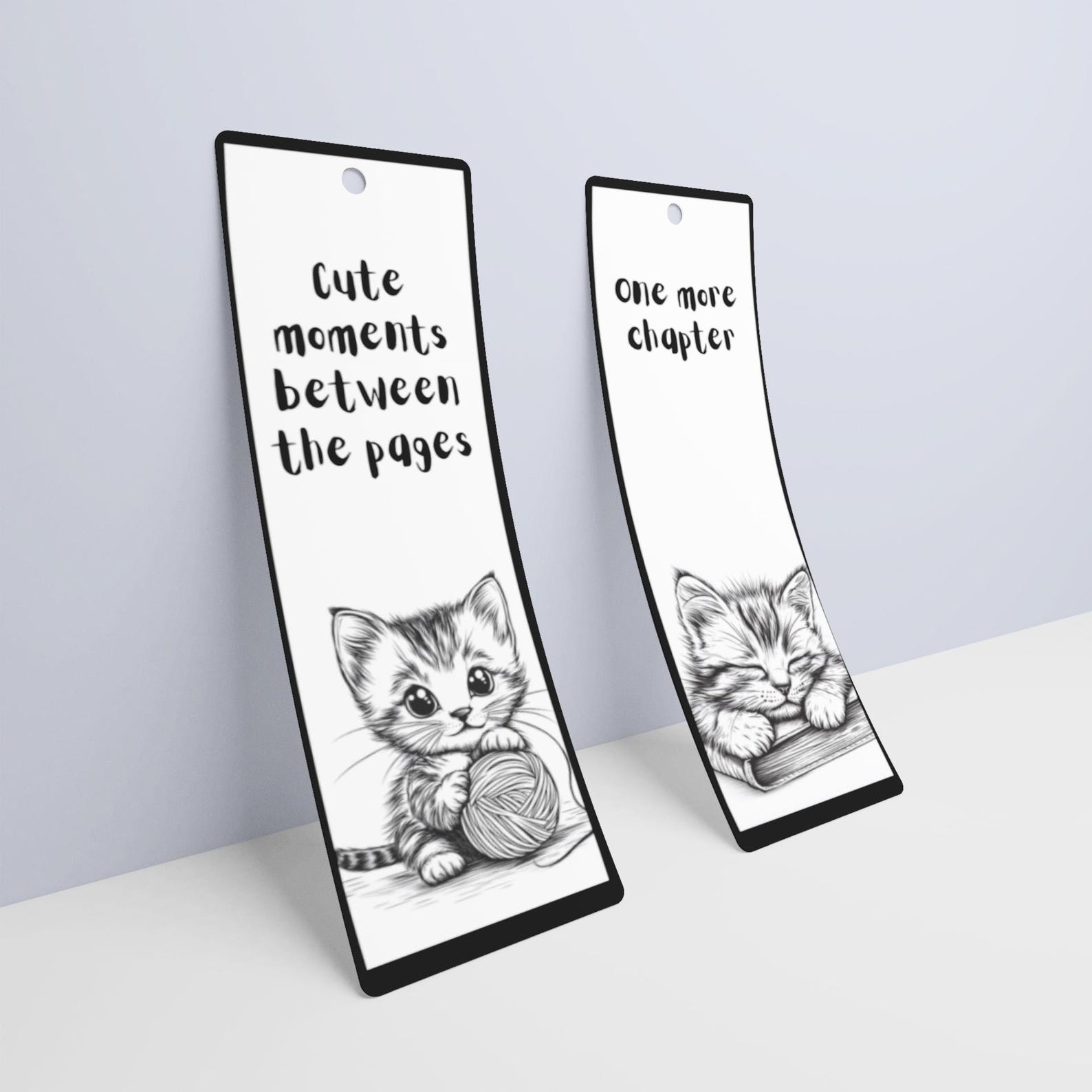 Printable Bookmark Set - Kitten Theme Coloring Collection | 2"x6" | Set ...