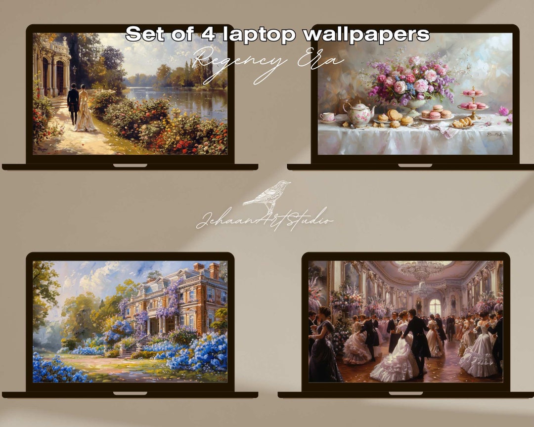 Regency Era Bridgeton Bundle Set of 4 Laptop Wallpaper High Quality ...