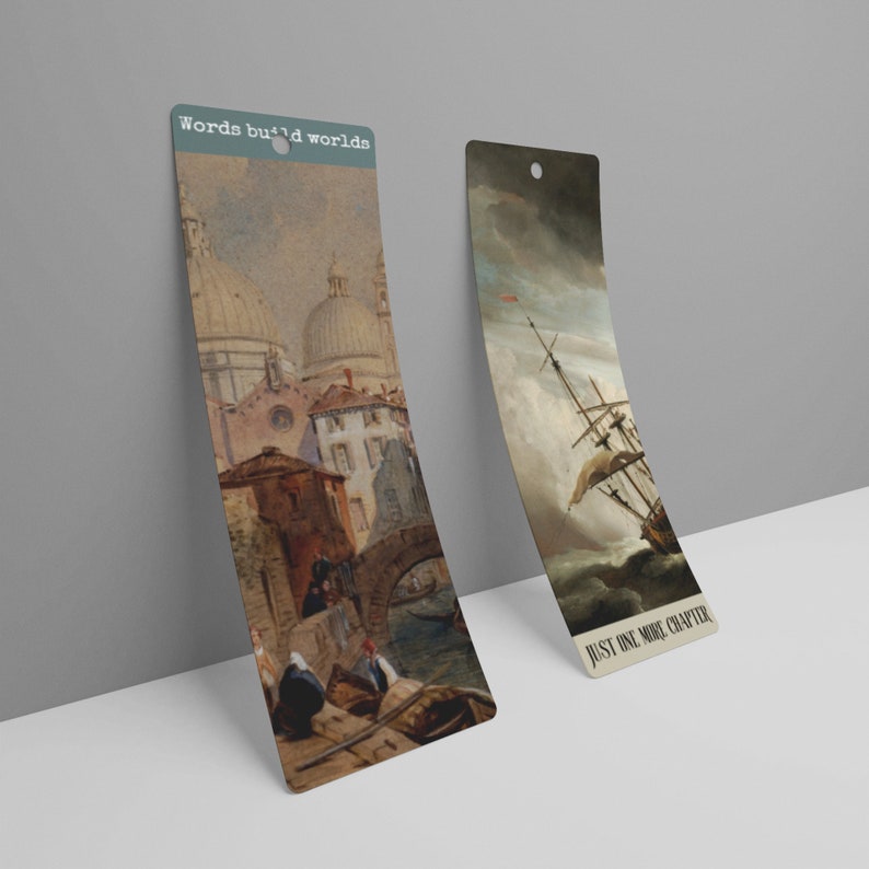 Printable Bookmark Set Fine Art Collection 2x6 Set of 4 Gifts for ...