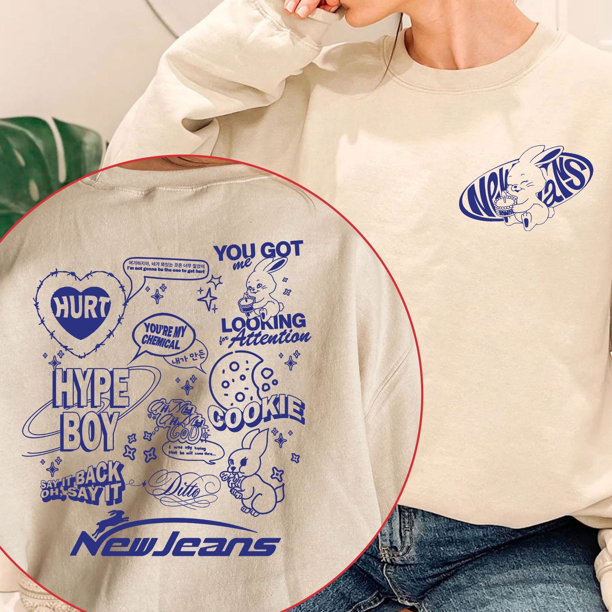 Vintage Newjeans 2 Sides Shirt/newjeans Graphic/new Jeans - Etsy