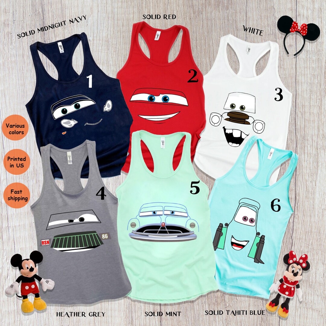 Disney Cars Lightning Mcqueen Tank/disney Race Car - Etsy