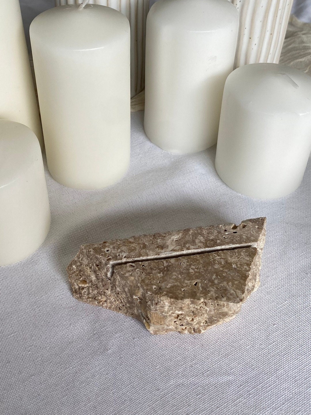 Travertine Table Number Stand - Etsy