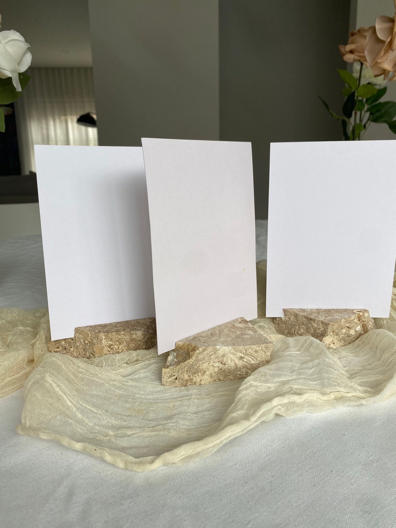 Travertine Table Number Stand - Etsy