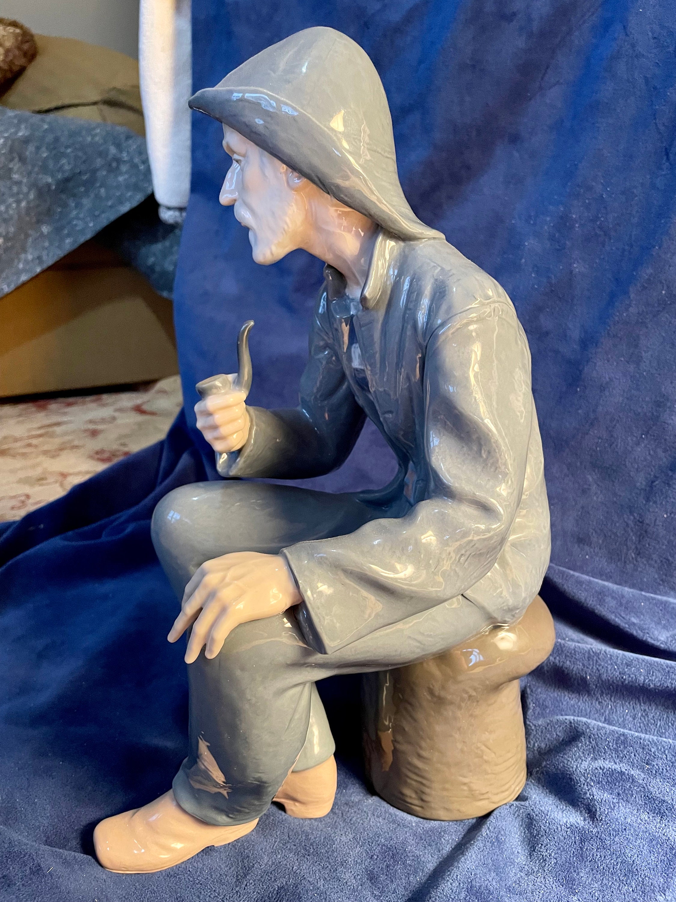 Lladro-man With Pipe - Etsy