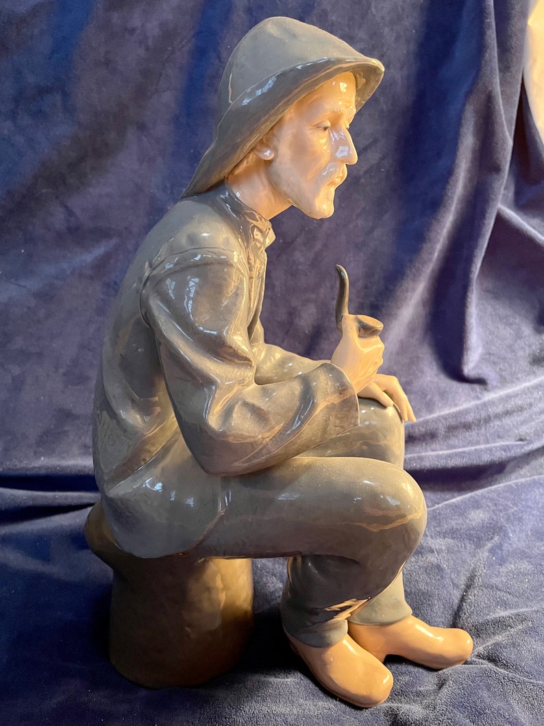 Lladro-man With Pipe - Etsy