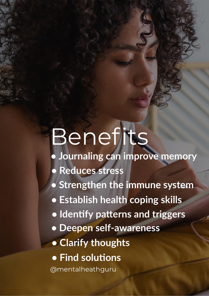 25 Healing Journal Writing Prompts, Therapy, Downloadable Journal Pages ...