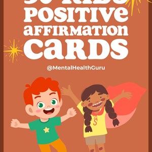 50 Printable Positive Affirmation Cards for Kids | Motivational Cards ...