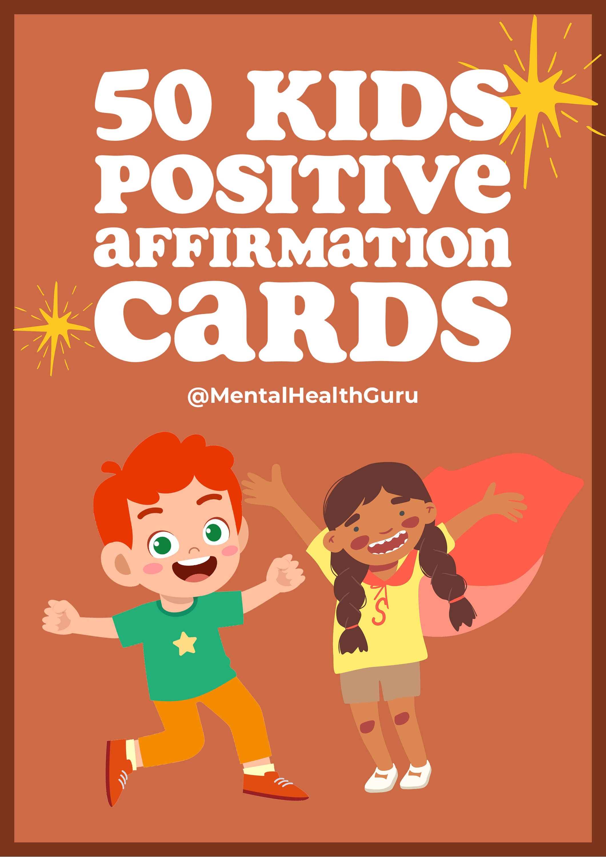 50 Printable Positive Affirmation Cards for Kids | Motivational Cards ...