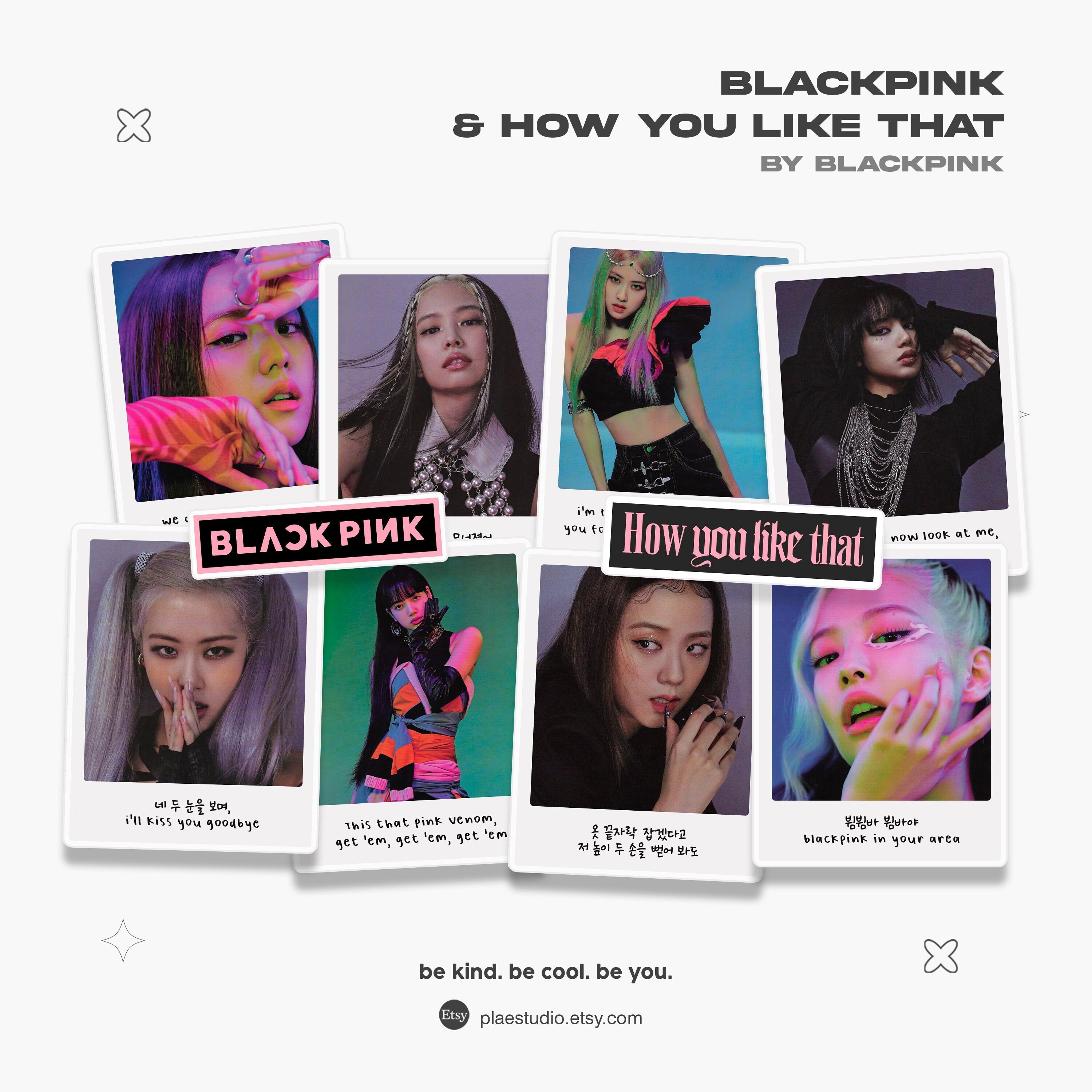 Blackpink Stickers Polaroid | Blackpink Stickers, Stickers, Blackpink ...