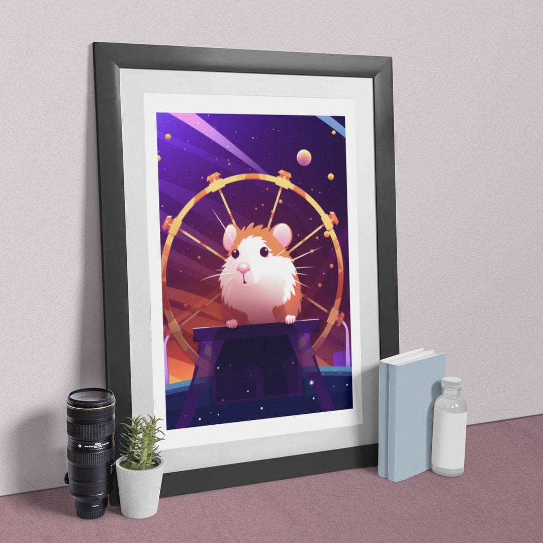 Instant Download Digital Poster of a Hamster, Digital File, Printable ...