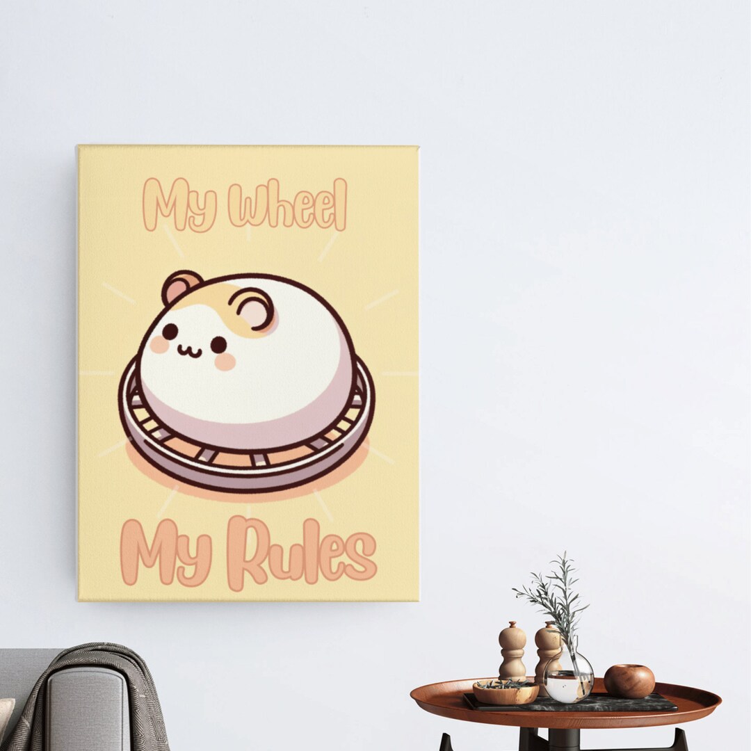 My Wheel My Rules Digital Wall Art, Hamster Loaf Shape Digital Poster ...